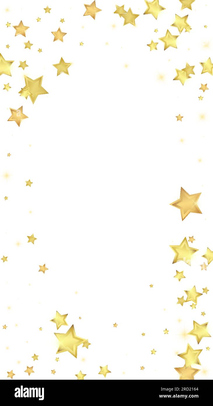 Magic stars vector overlay. Gold stars scattered around randomly ...