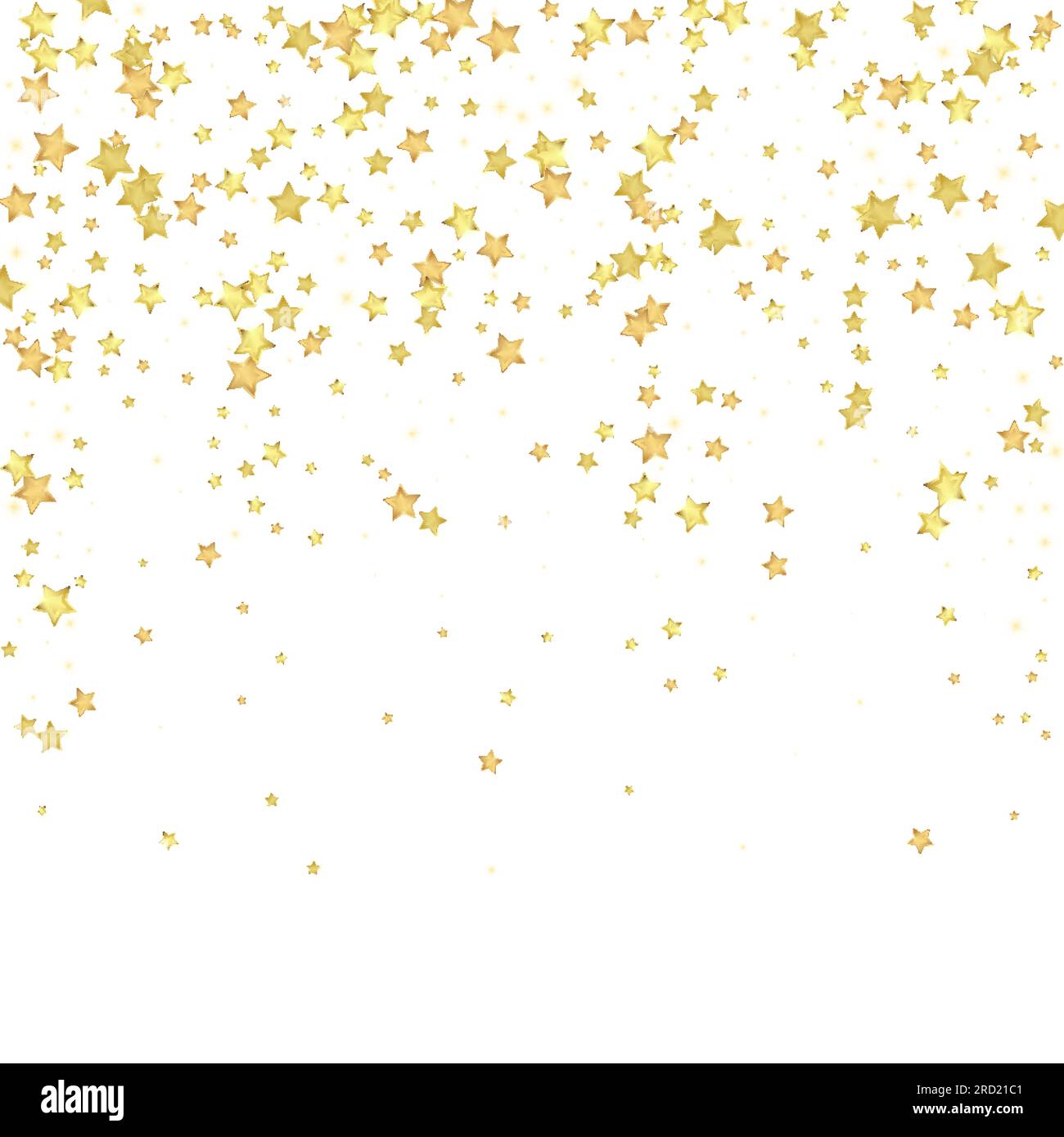 Magic stars vector overlay. Gold stars scattered around randomly ...