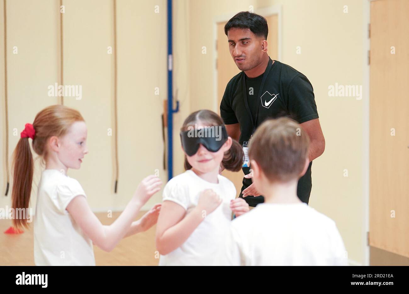 England blind footballer, Azeem Amir, who is preparing for the ...