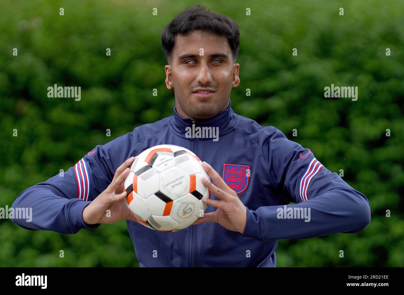 England blind footballer, Azeem Amir, who is preparing for the ...