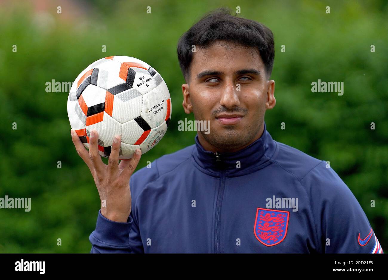 England blind footballer, Azeem Amir, who is preparing for the ...