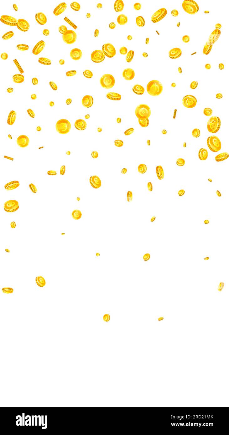 Scattered euro coins Stock Vector Images - Alamy