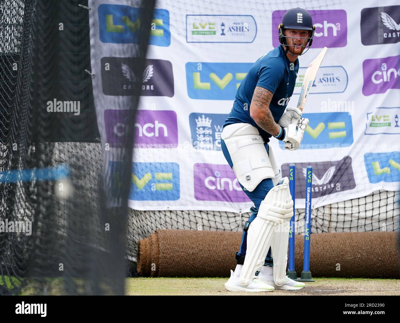 England's Ben Stokes during a nets session at the Emirates Old Trafford ...