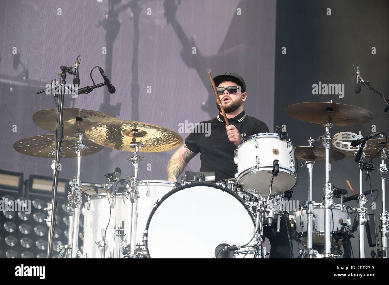 Ben Thatcher of Royal Blood performing at TRNSMT at the Glasgow Green ...