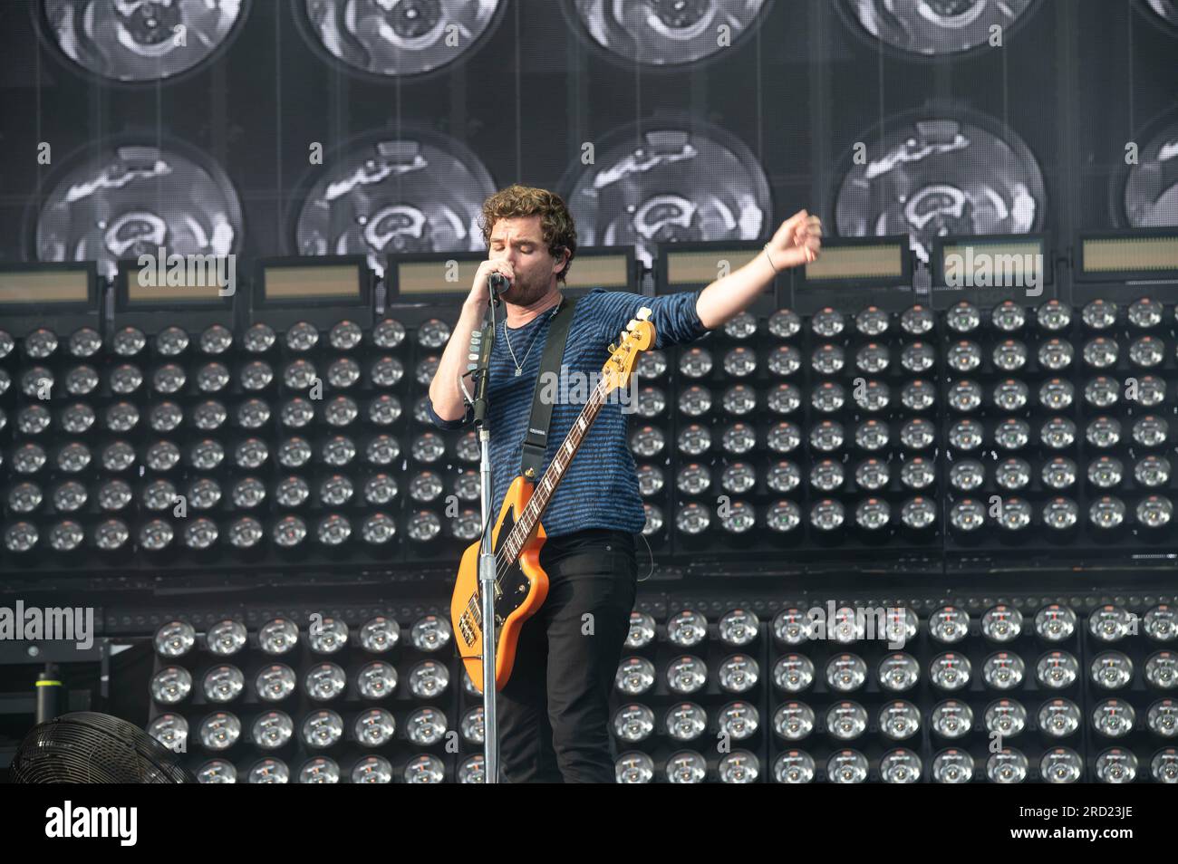 Mike Kerr of Royal Blood performing at TRNSMT at the Glasgow Green ...