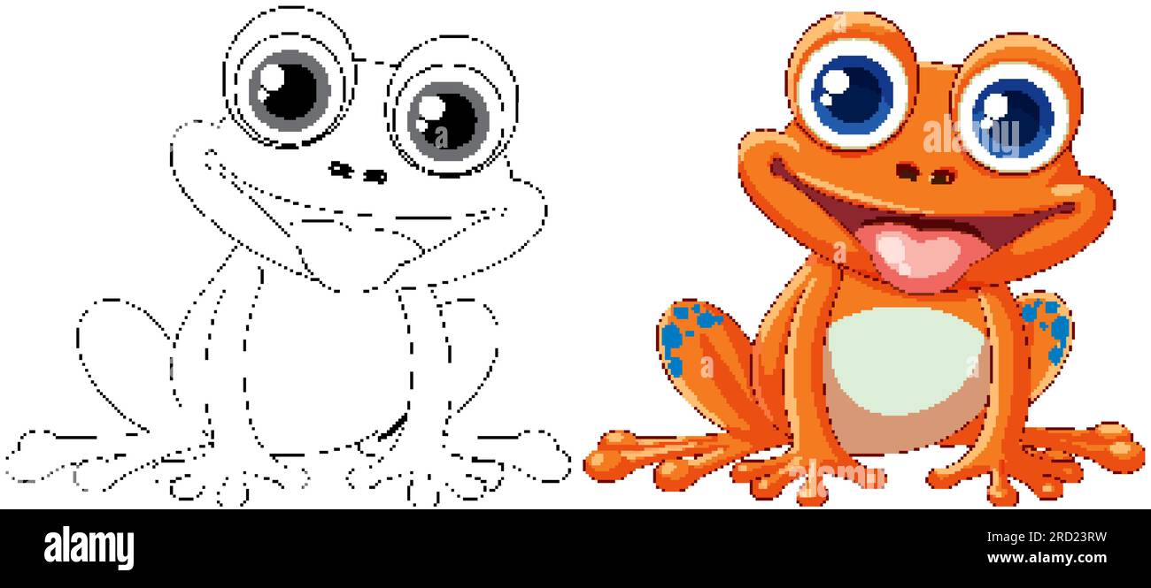 Cute orange cartoon isolated illustration Stock Vector Image & Art - Alamy