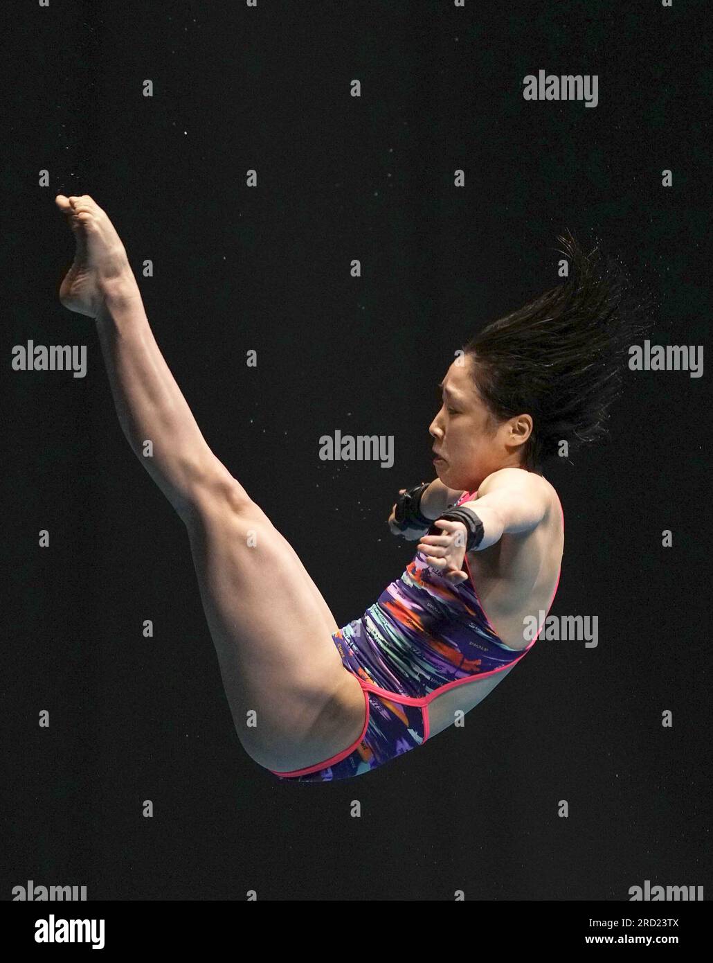 Matsuri Arai of Japan performs in the women's 10-meter platform diving ...