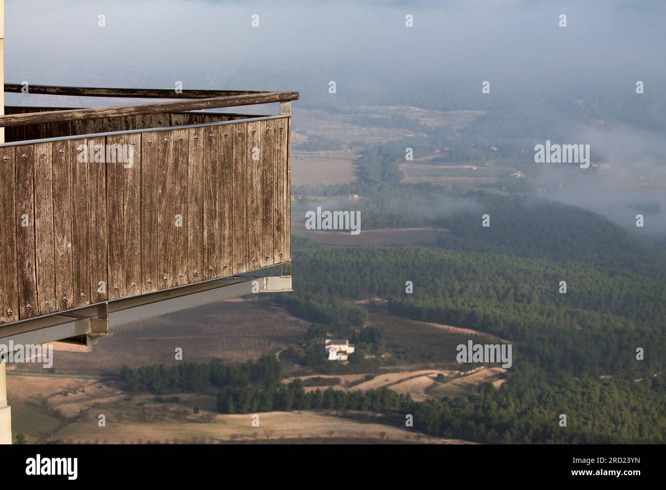 Viewpoint balcony of the Sanctuary of the Red Fountain of Alcoy with ...