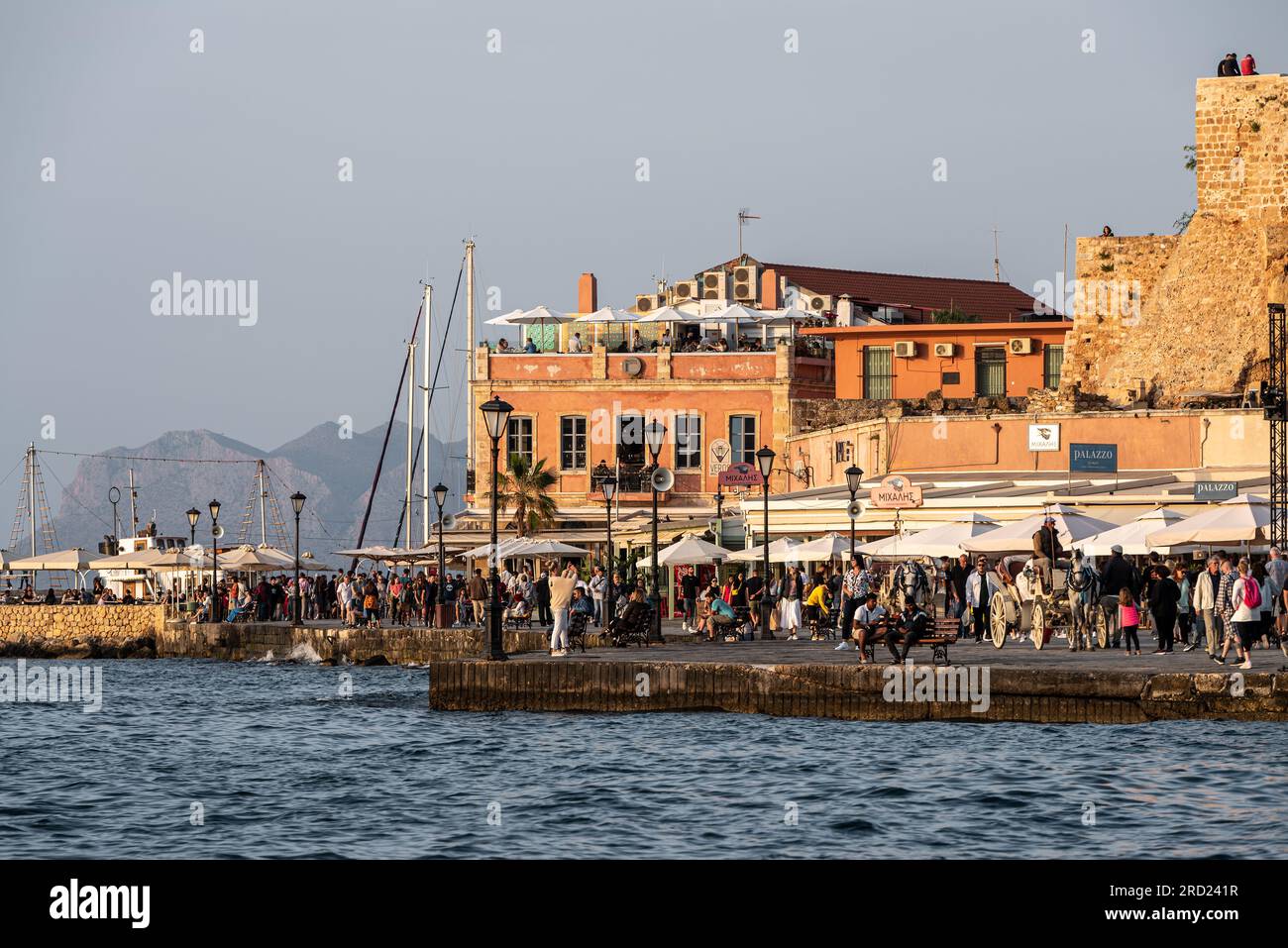 Chania Old Port, Crete, Greece Stock Photo - Alamy