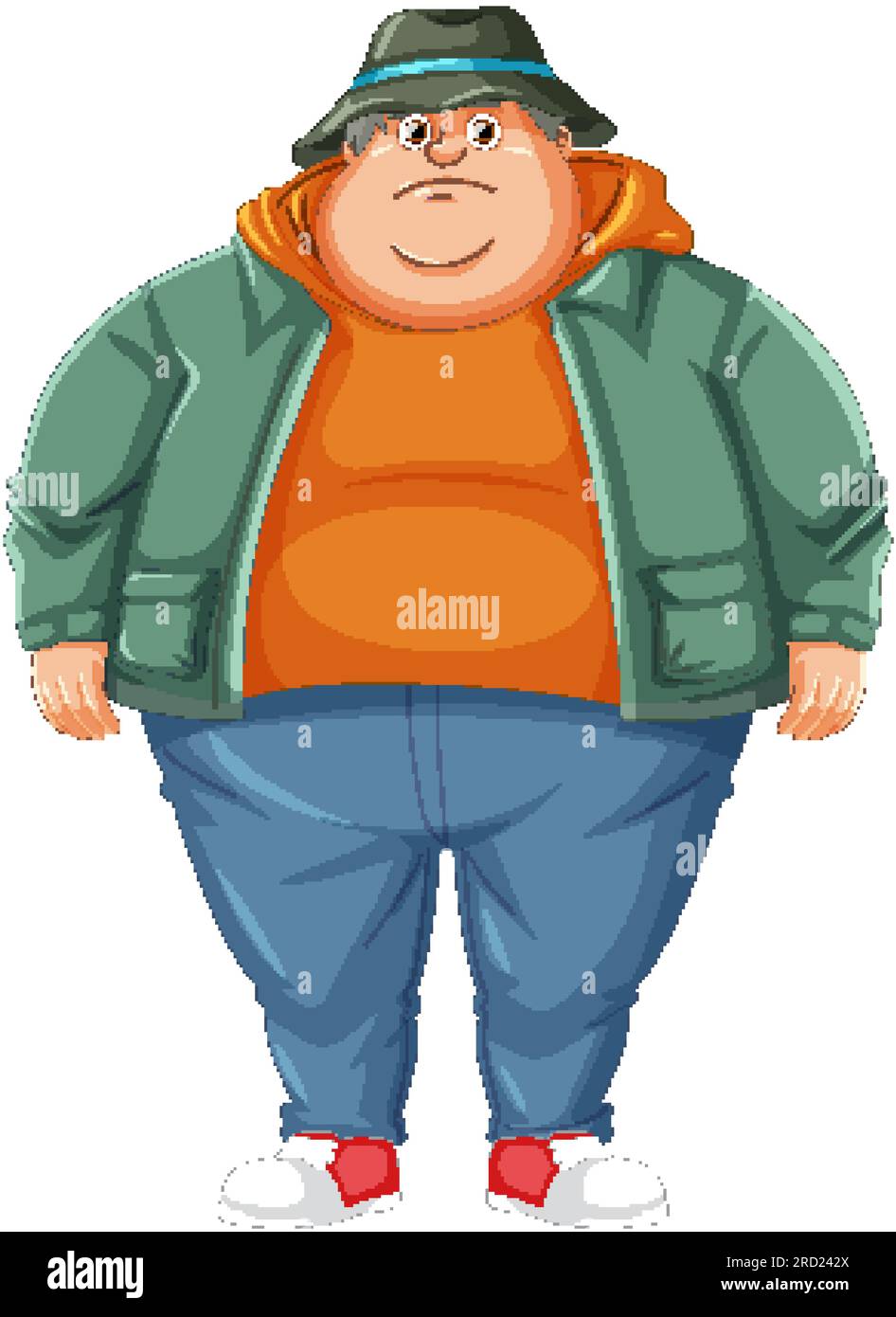 Fat male cartoon character illustration Stock Vector Image & Art - Alamy