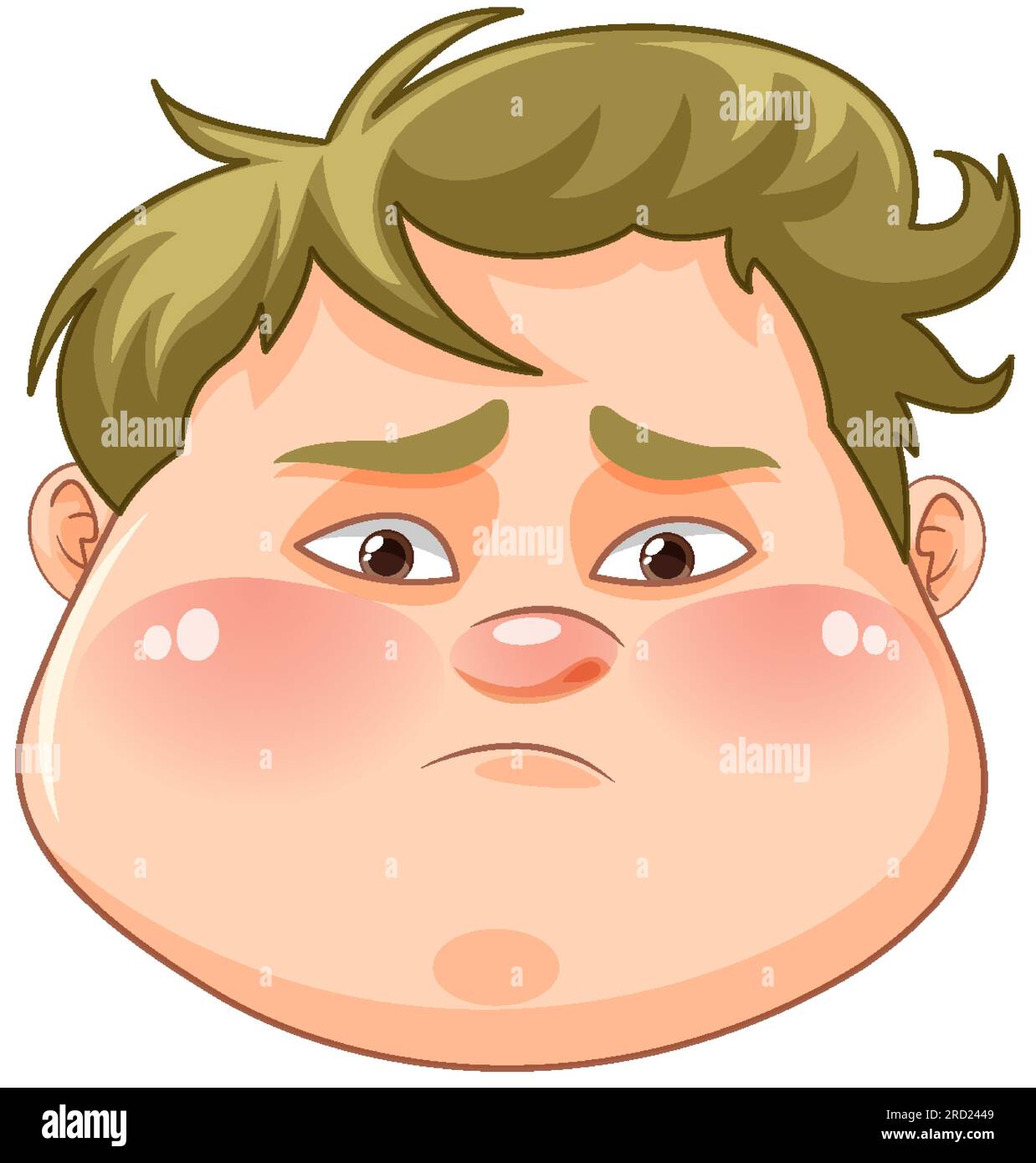 Face of fat boy cartoon illustration Stock Vector Image & Art - Alamy