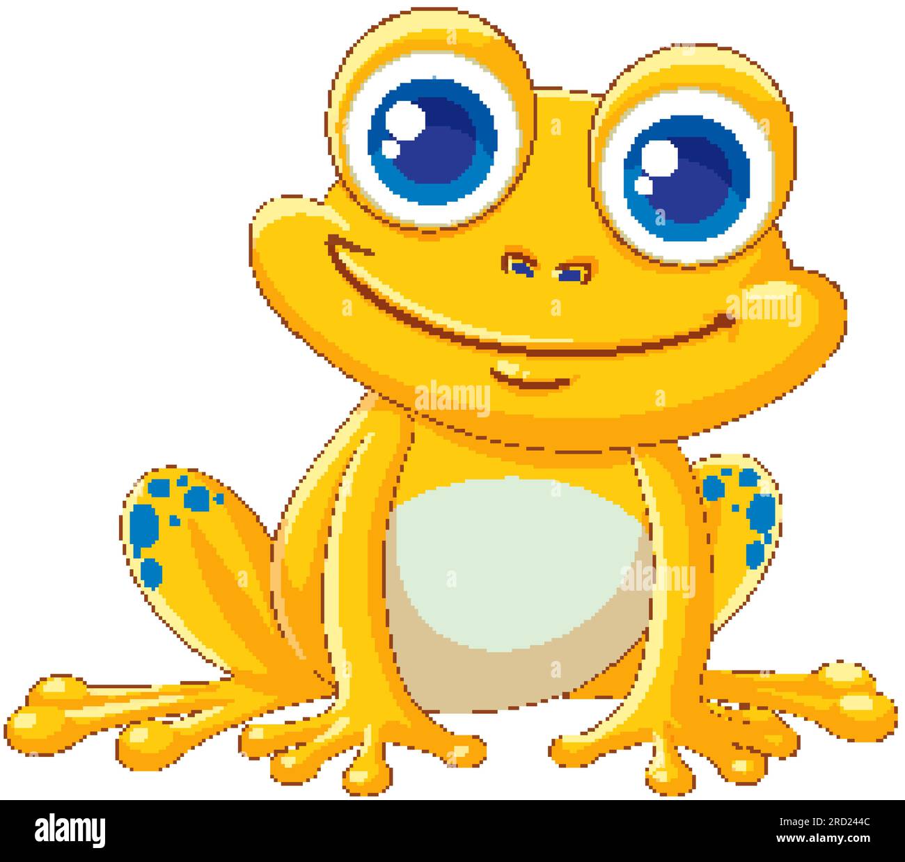 Cute yellow cartoon isolated illustration Stock Vector Image & Art - Alamy