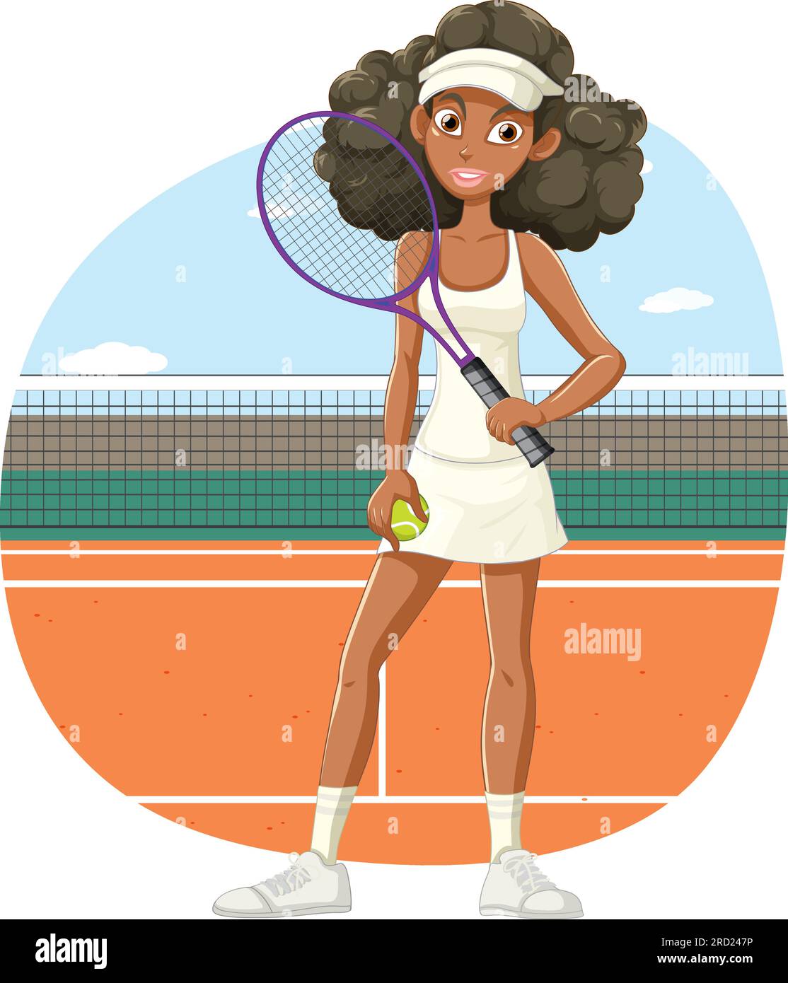 African american female tennis racket Cut Out Stock Images & Pictures ...