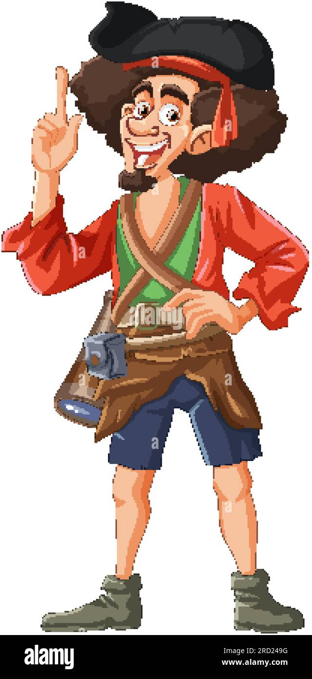 Pirate cartoon character isolated illustration Stock Vector Image & Art ...