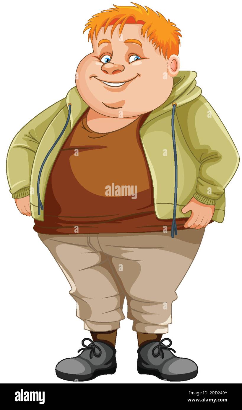 Fat male cartoon character illustration Stock Vector Image & Art - Alamy