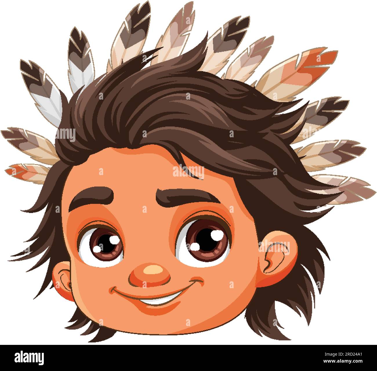 Cartoon Native American Boy