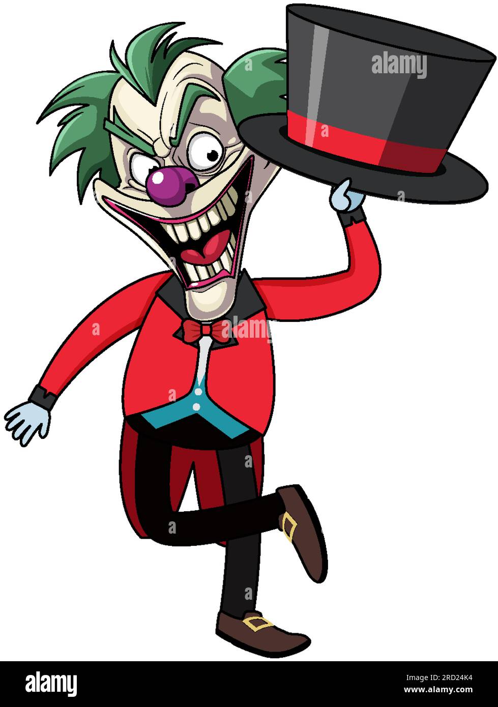 Creepy joker cartoon character illustration Stock Vector Image & Art ...
