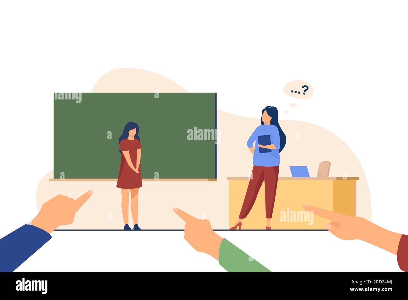 Teacher shaming student Stock Vector Images - Alamy