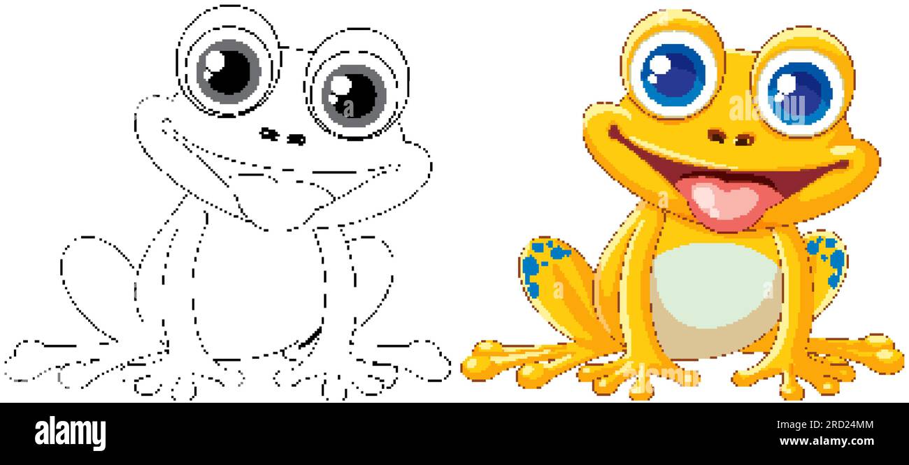 Cute yellow cartoon isolated illustration Stock Vector Image & Art - Alamy