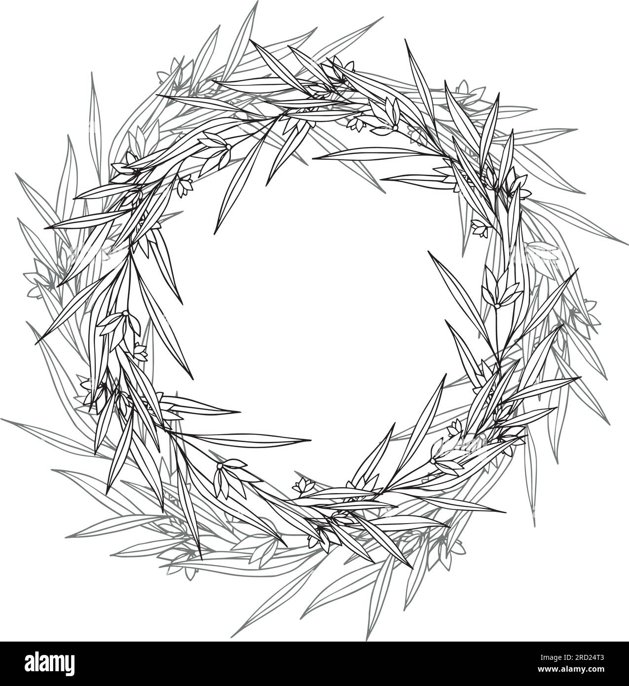 Square floral frame with decorative wild flowers, leaves and flowers ...