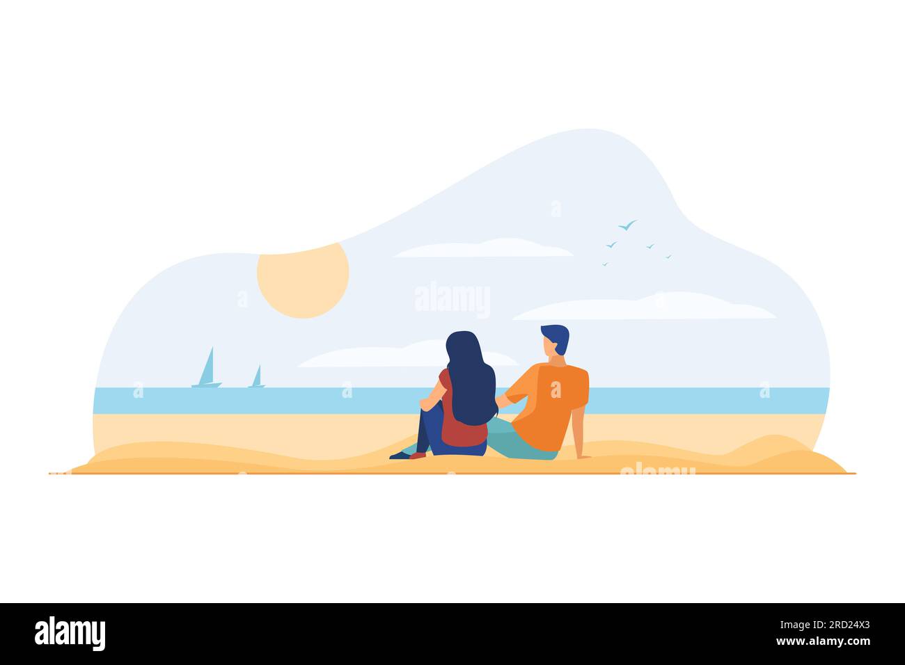 People watching sunset Cut Out Stock Images & Pictures - Alamy