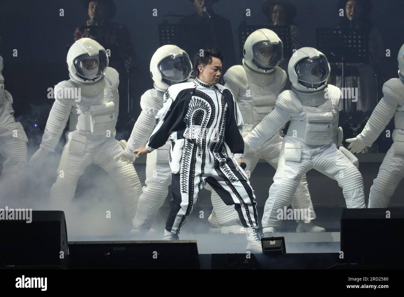 Hong Kong singer and actor Eason Chan holds tour concert in Taipei City ...