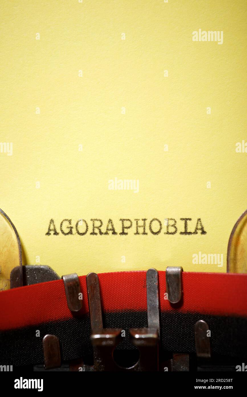 Agoraphobia word written with a typewriter Stock Photo - Alamy