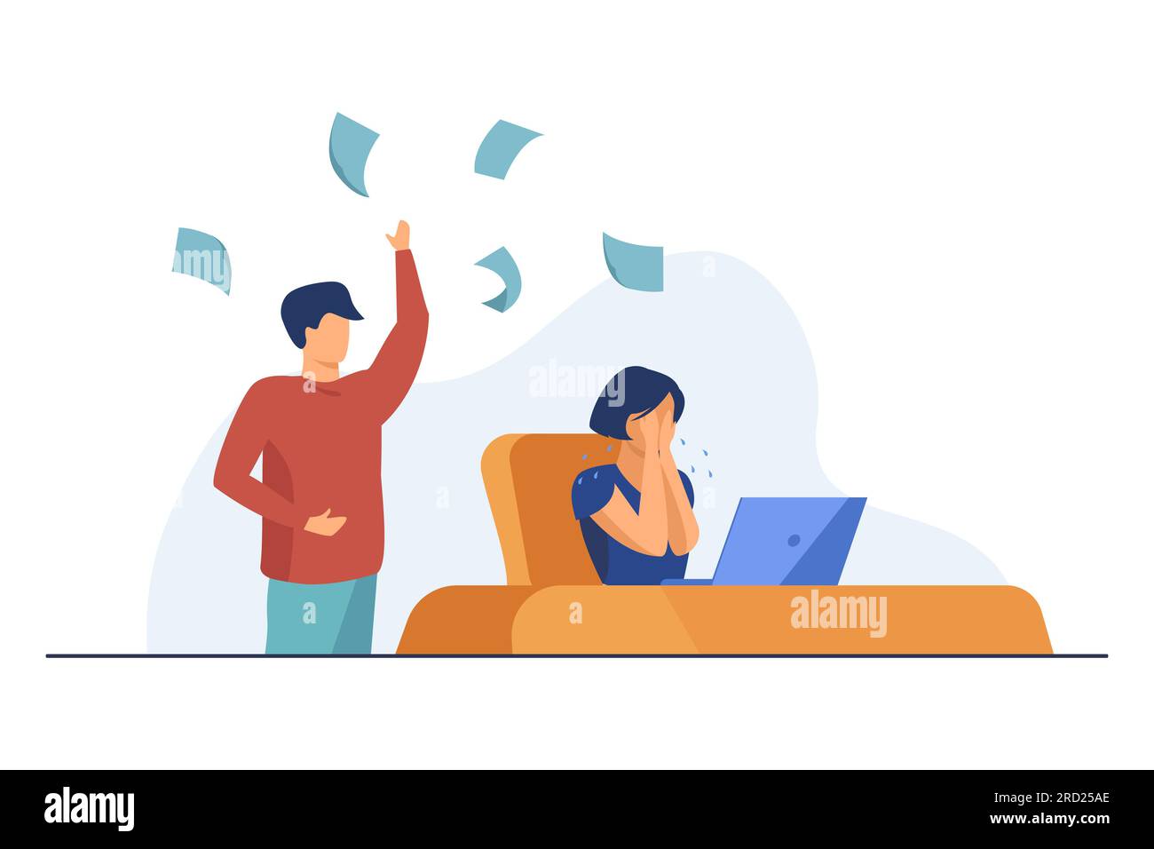 Angry female boss shouting Cut Out Stock Images & Pictures - Alamy