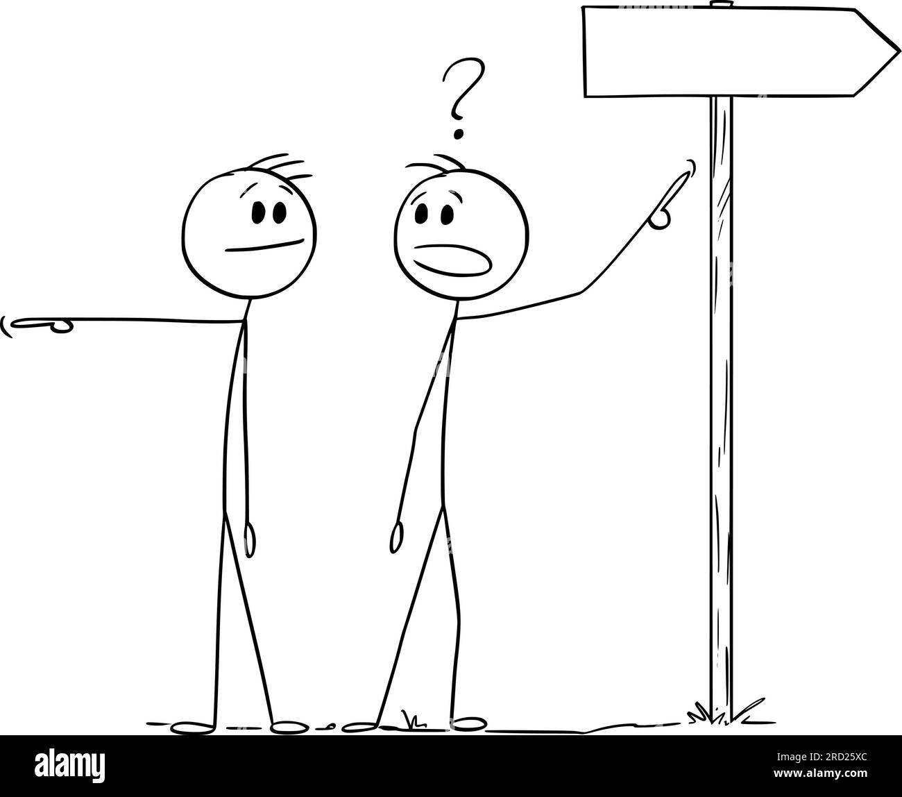 Follow Arrow Sign or Leader, Choose Your Direction, Vector Cartoon ...