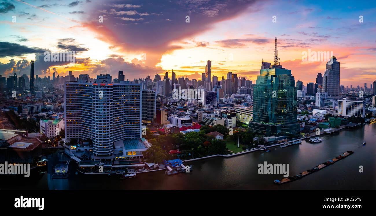 Aerial view khlong san chao hi-res stock photography and images - Alamy