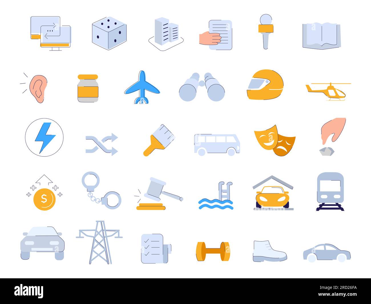 icon set communication and transportation electric infrastructure law ...