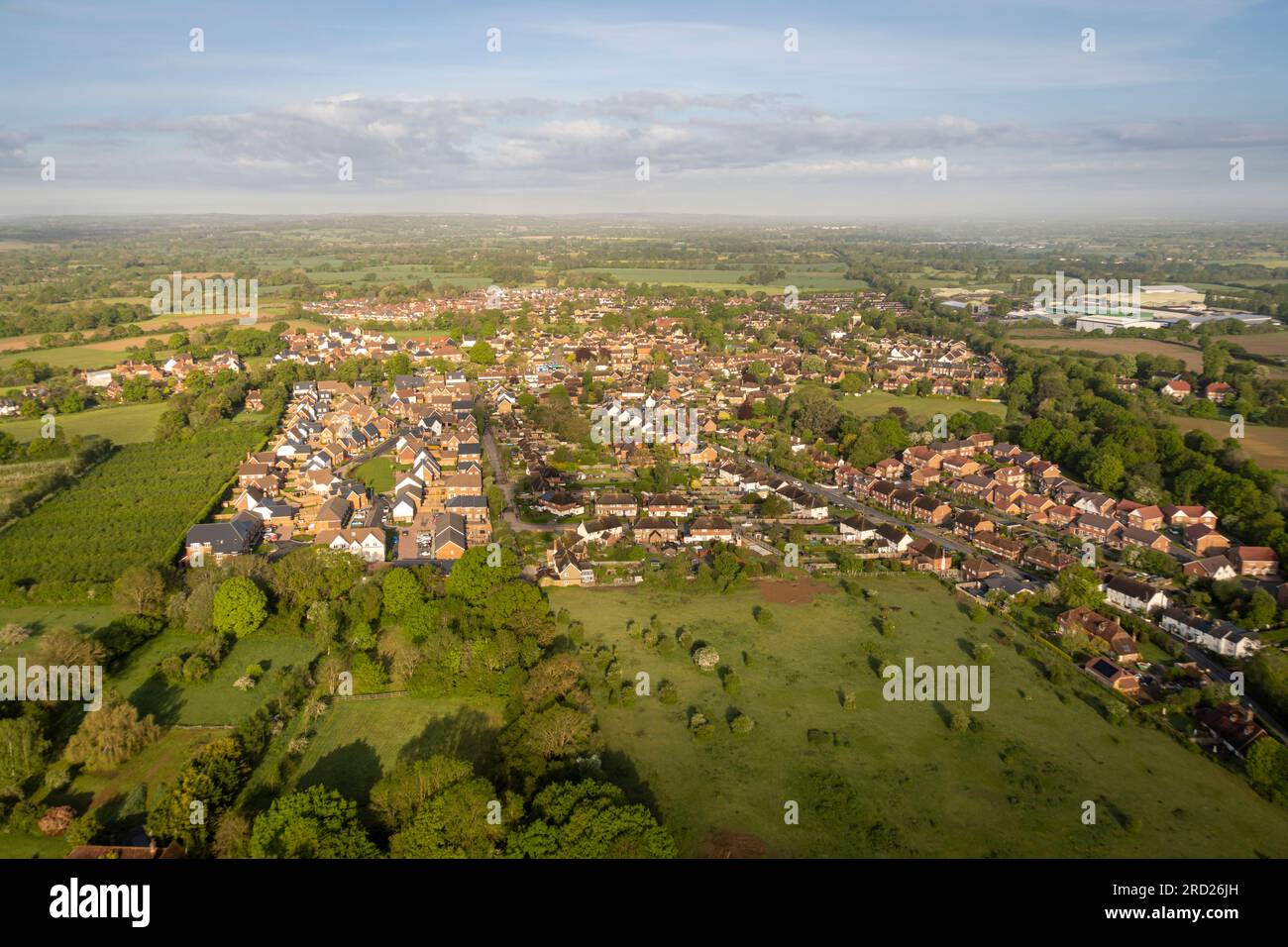 Aerial view of the villge of Marden, Kent, UK Stock Photo - Alamy