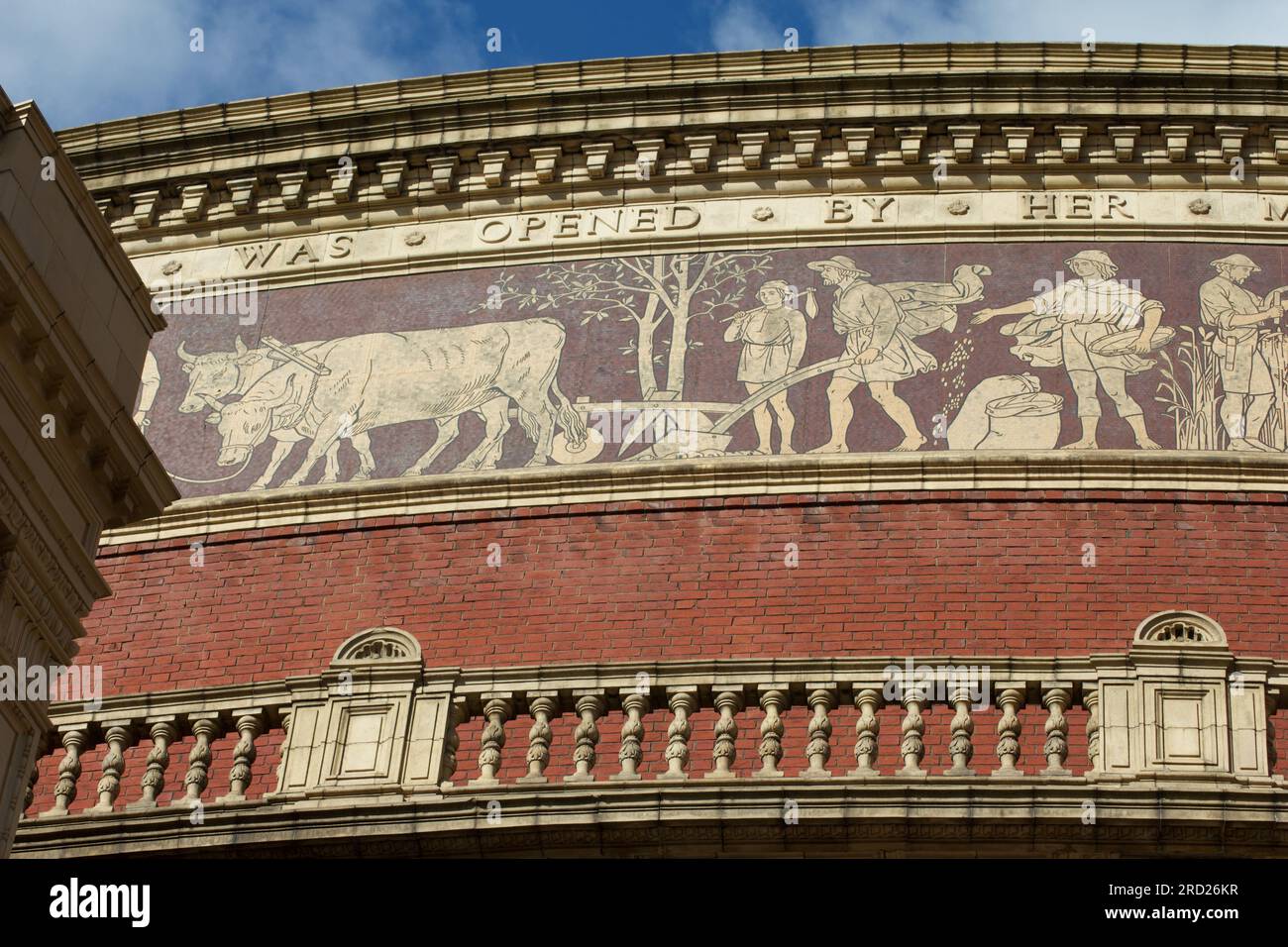 Terracotta mosaic frieze depicting 'The Triumph of Arts and Sciences ...