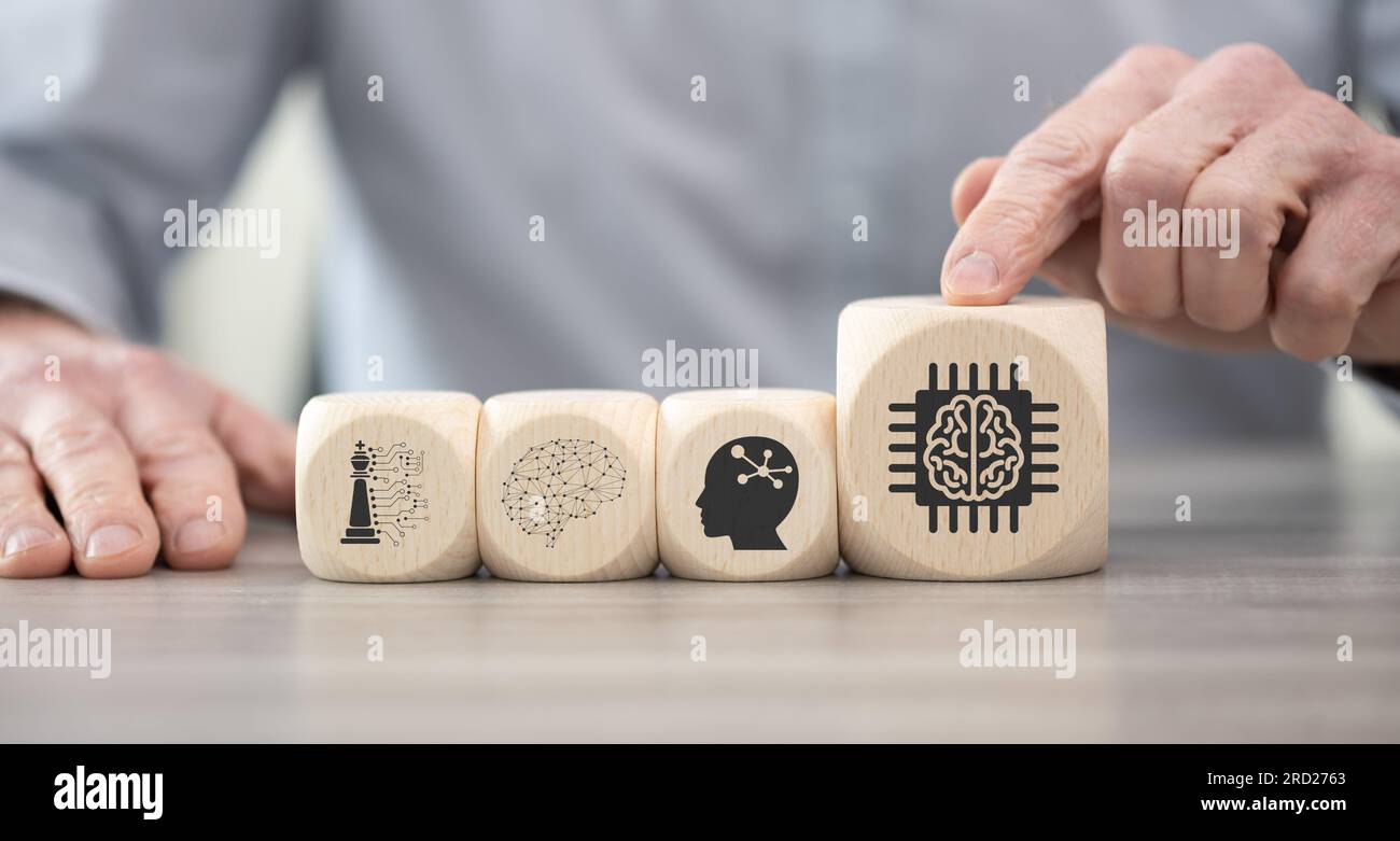 Wooden blocks with symbol of ai concept Stock Photo - Alamy