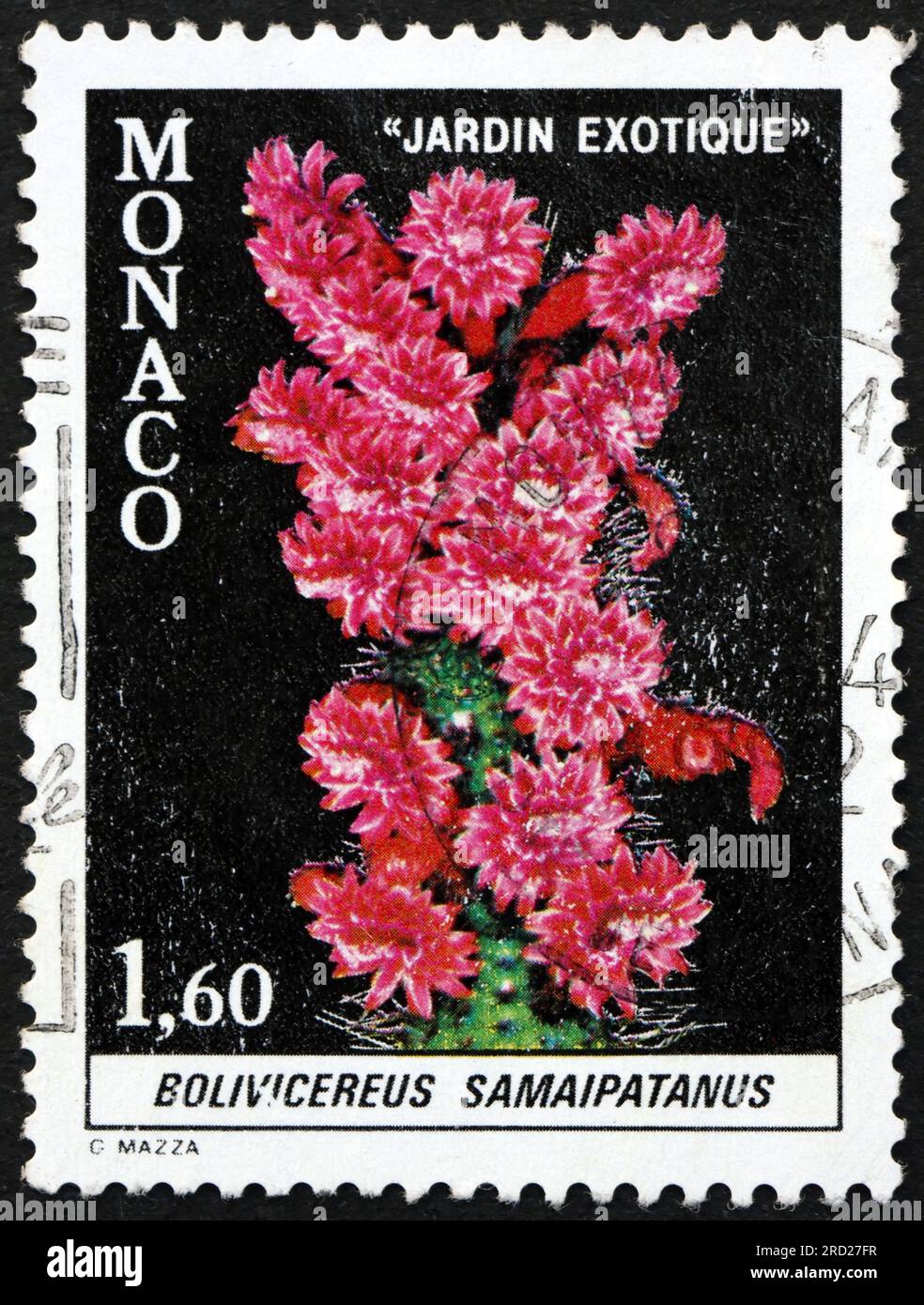 MONACO - CIRCA 1981 a stamp printed in Monaco shows bolivicereus ...