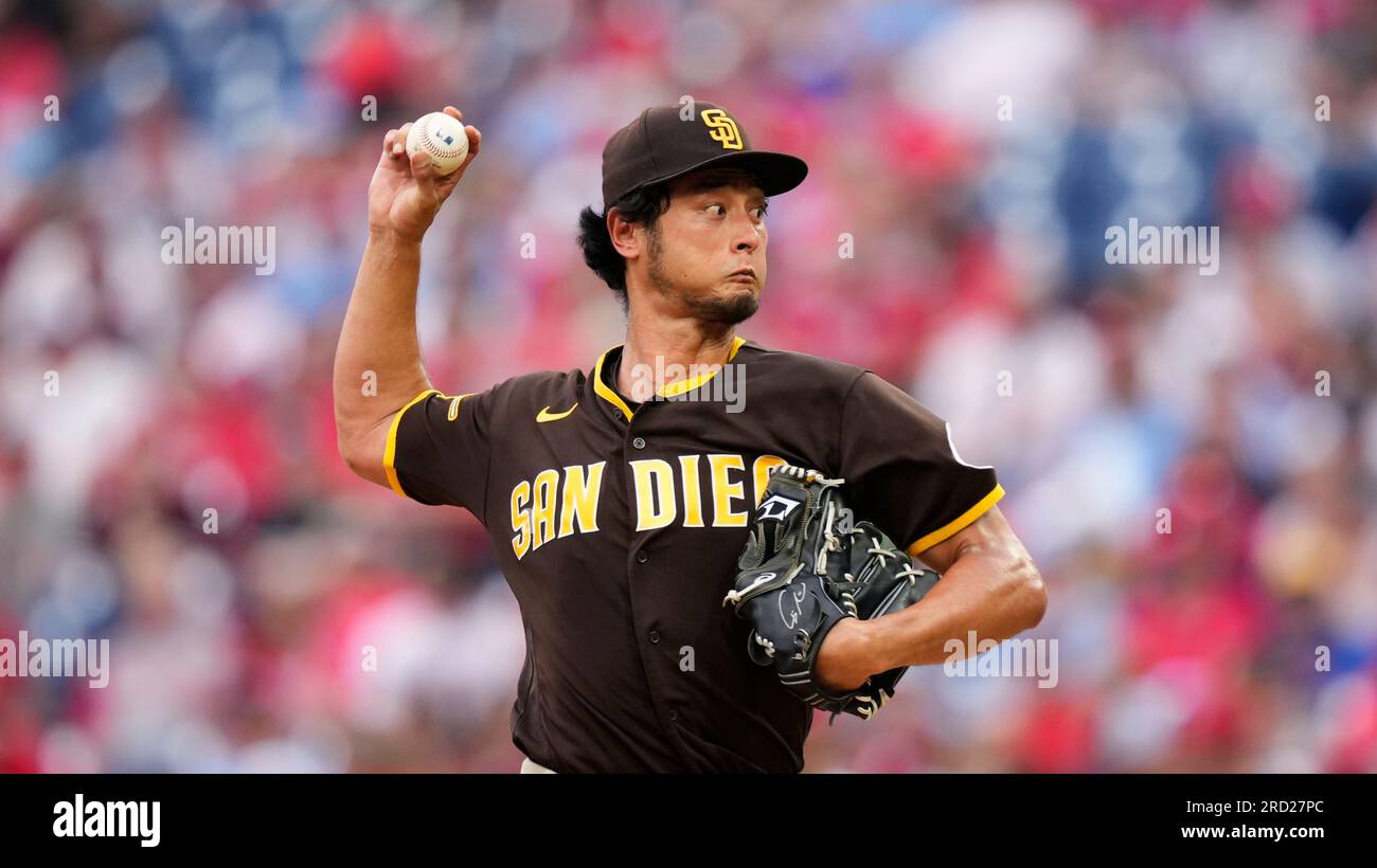 San Diego Padres' Yu Darvish plays during a baseball game, Friday, July ...