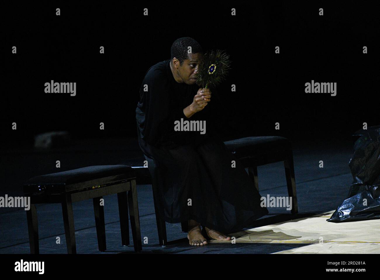 Avignon, France. 17th July, 2023. Trajal Harrell dances during the ...