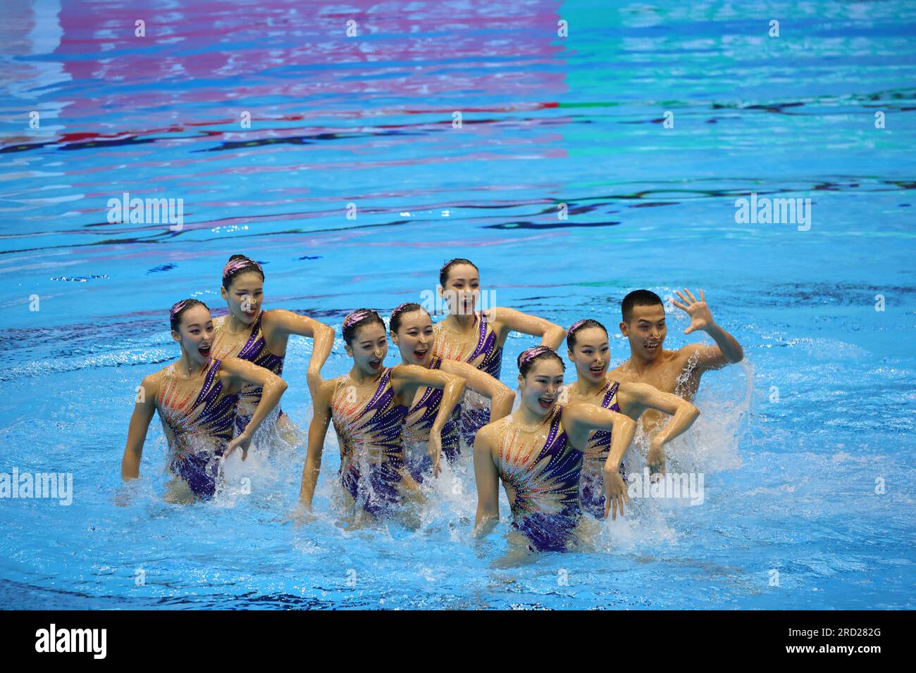 Fukuoka, Japan. 17th July, 2023. China team group Artistic Swimming ...