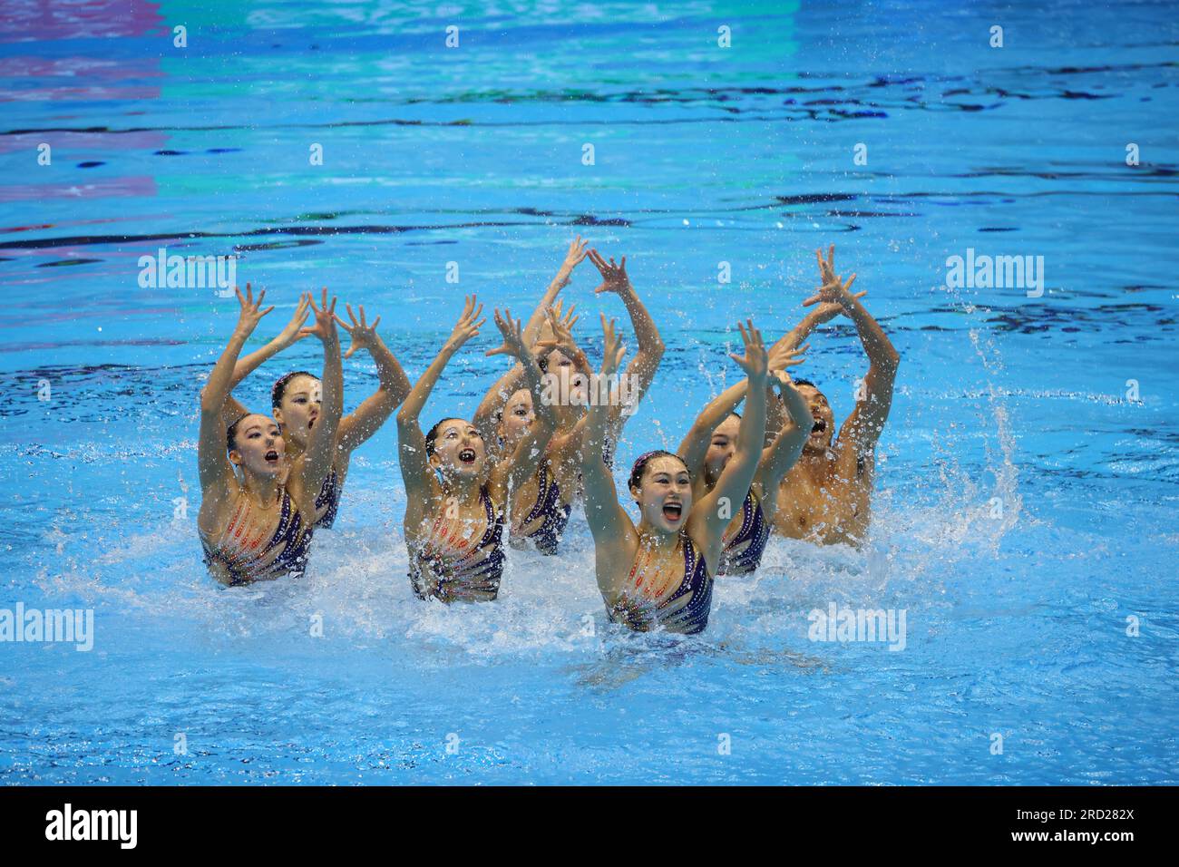 Fukuoka, Japan. 17th July, 2023. China team group Artistic Swimming ...