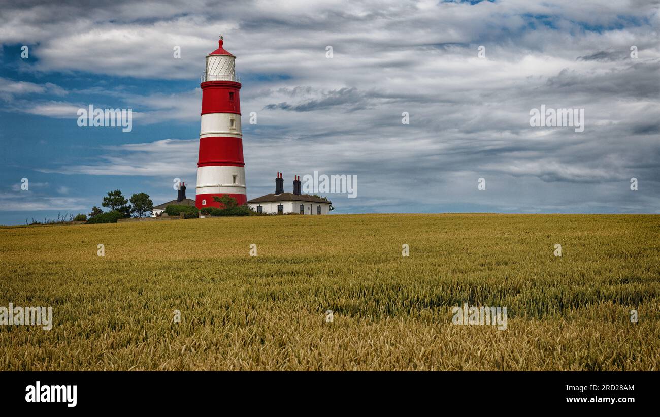 Happisburgh Lighthouse on the North Norfolk Coast England UK Stock ...