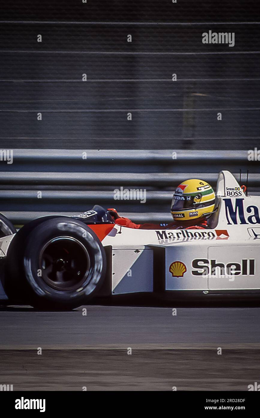 Imola, Italy. 01 May 1988. Grand Prix of San Marino. F1 World Championship 1988. #12 Ayrton ...