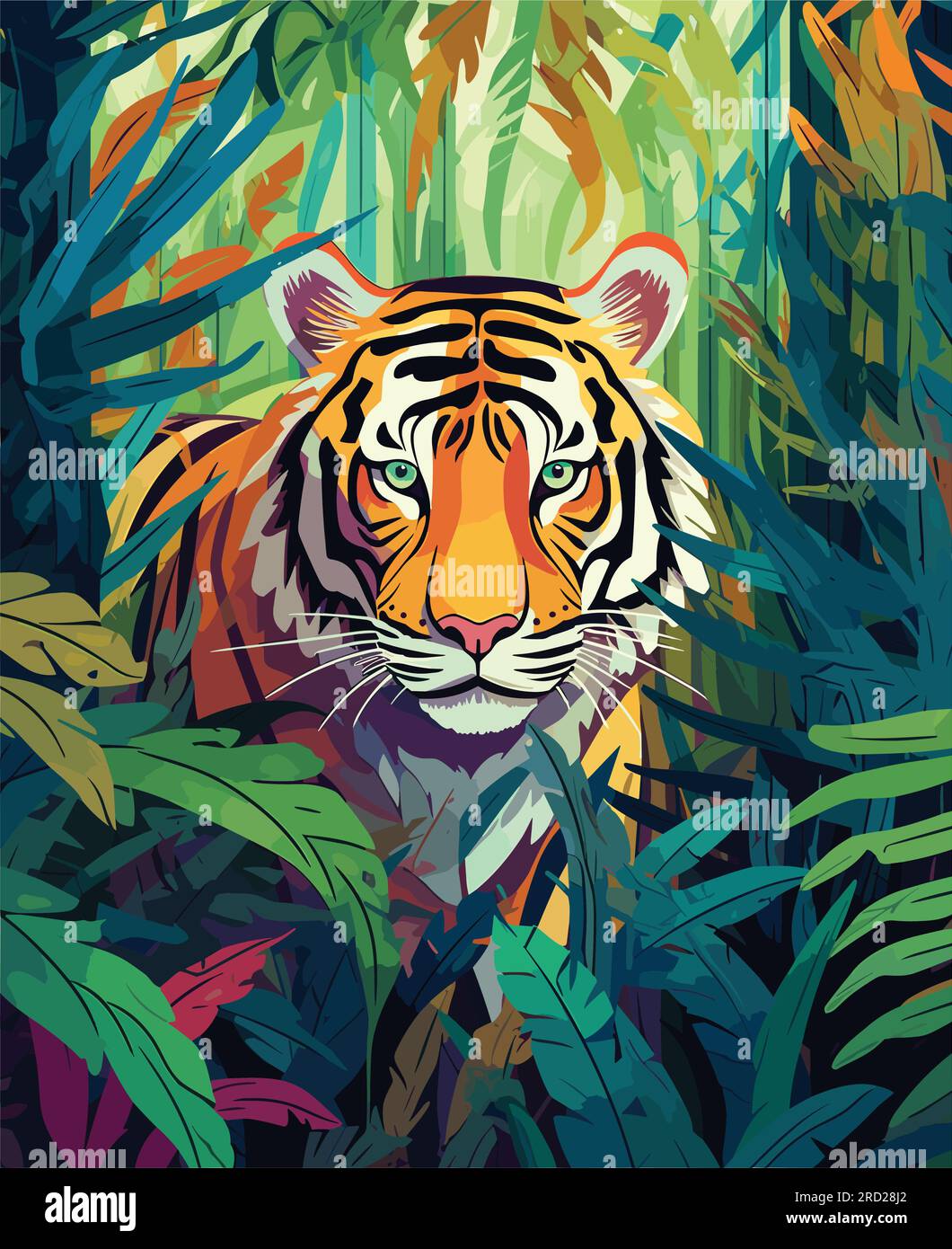 Sundarbans tiger Stock Vector Images - Alamy