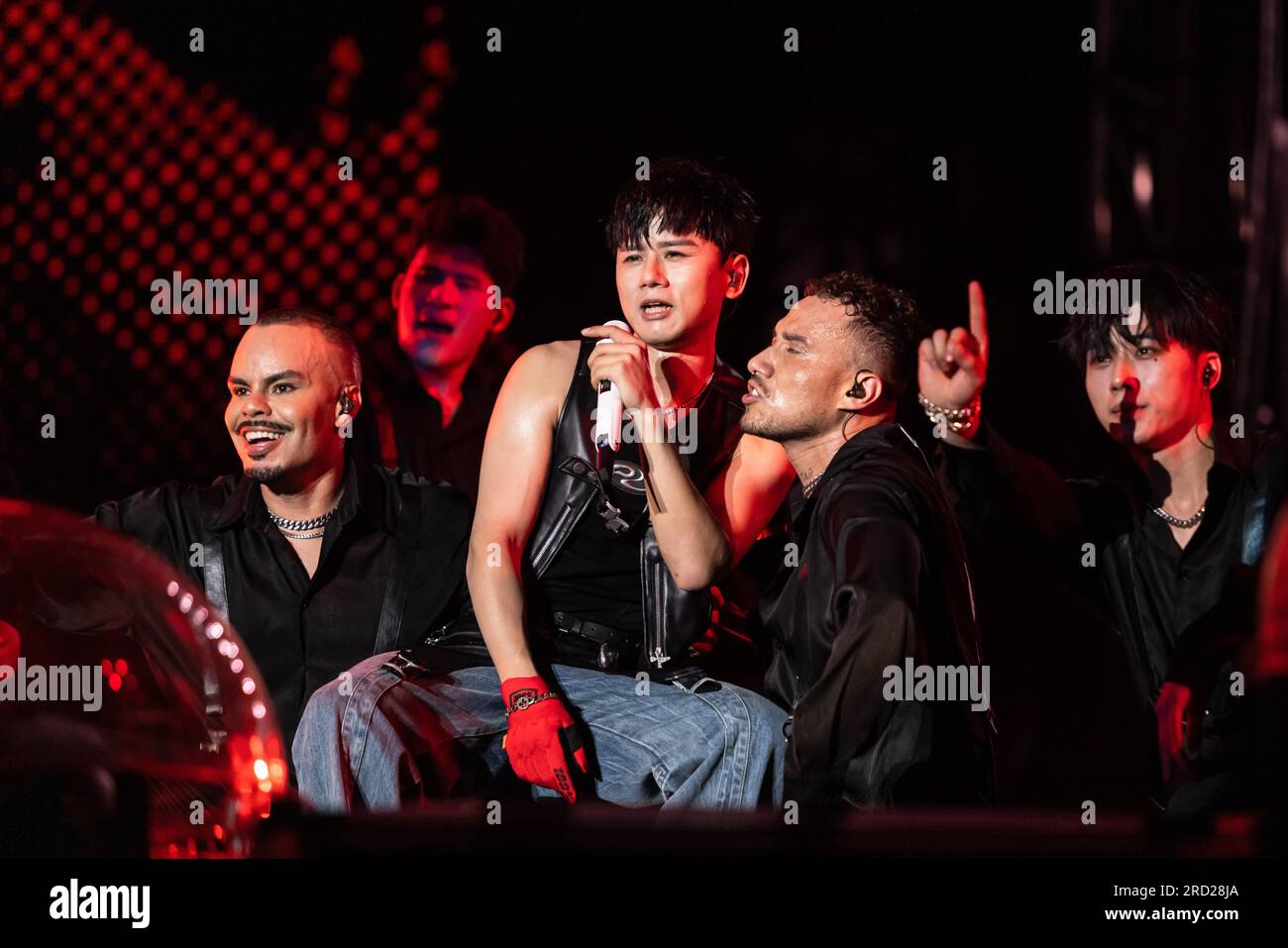 Chinese pop singer Jason Zhang holds a concert in Nanjing City, east ...