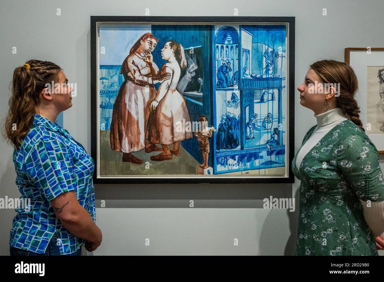 London, UK. 18th July, 2023. Sketches for the mural - Paula Rego ...