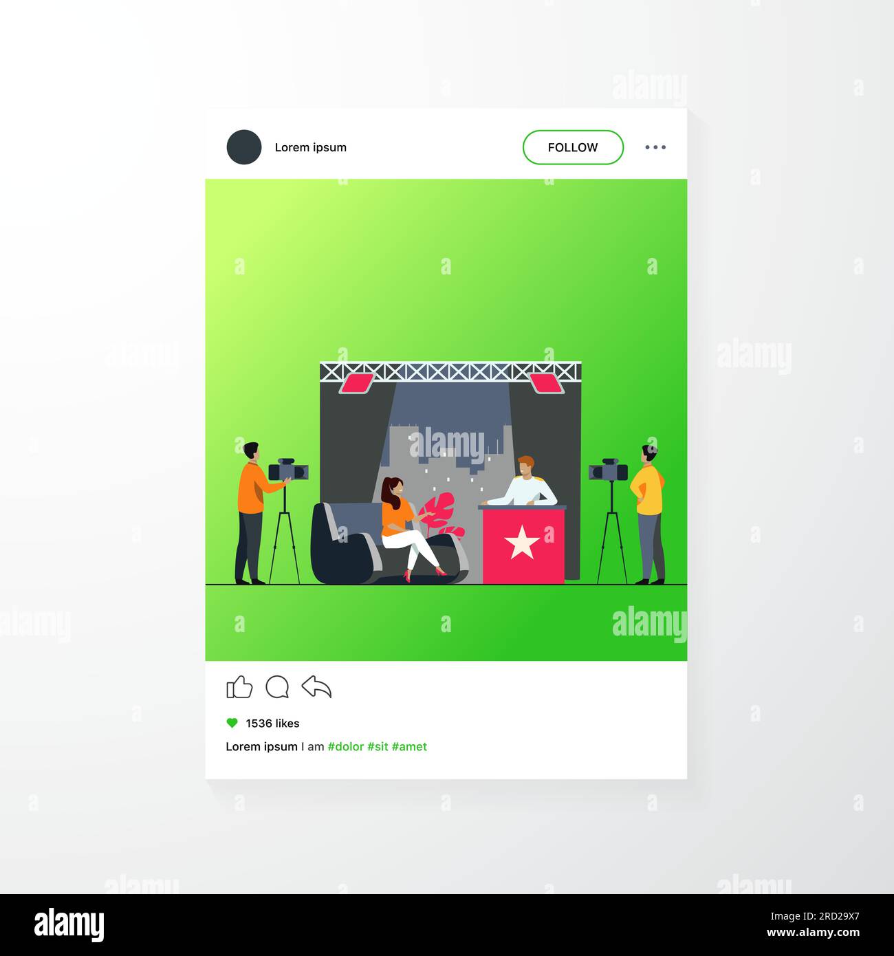 Tv celebrity and presenter Stock Vector Images - Alamy