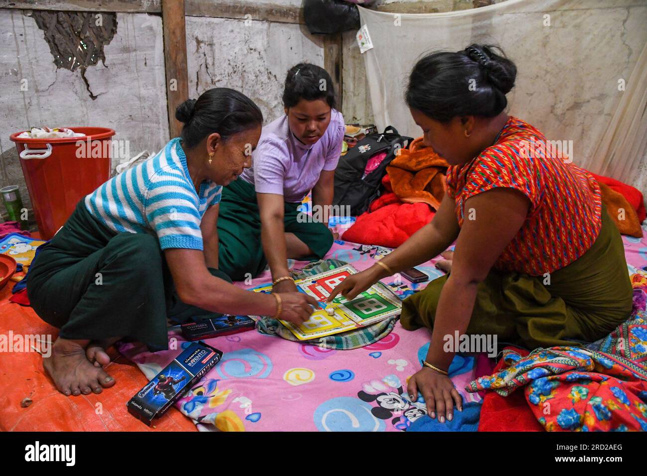 Women play ludo at a relief camp in Imphal, Manipur. The genesis of the ...