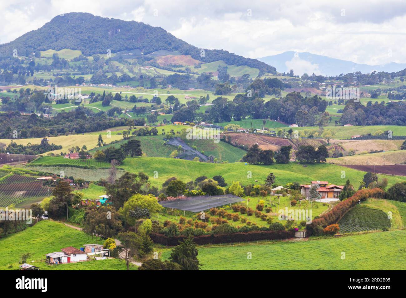 Rural landscapes in green colombian mountains Stock Photo - Alamy