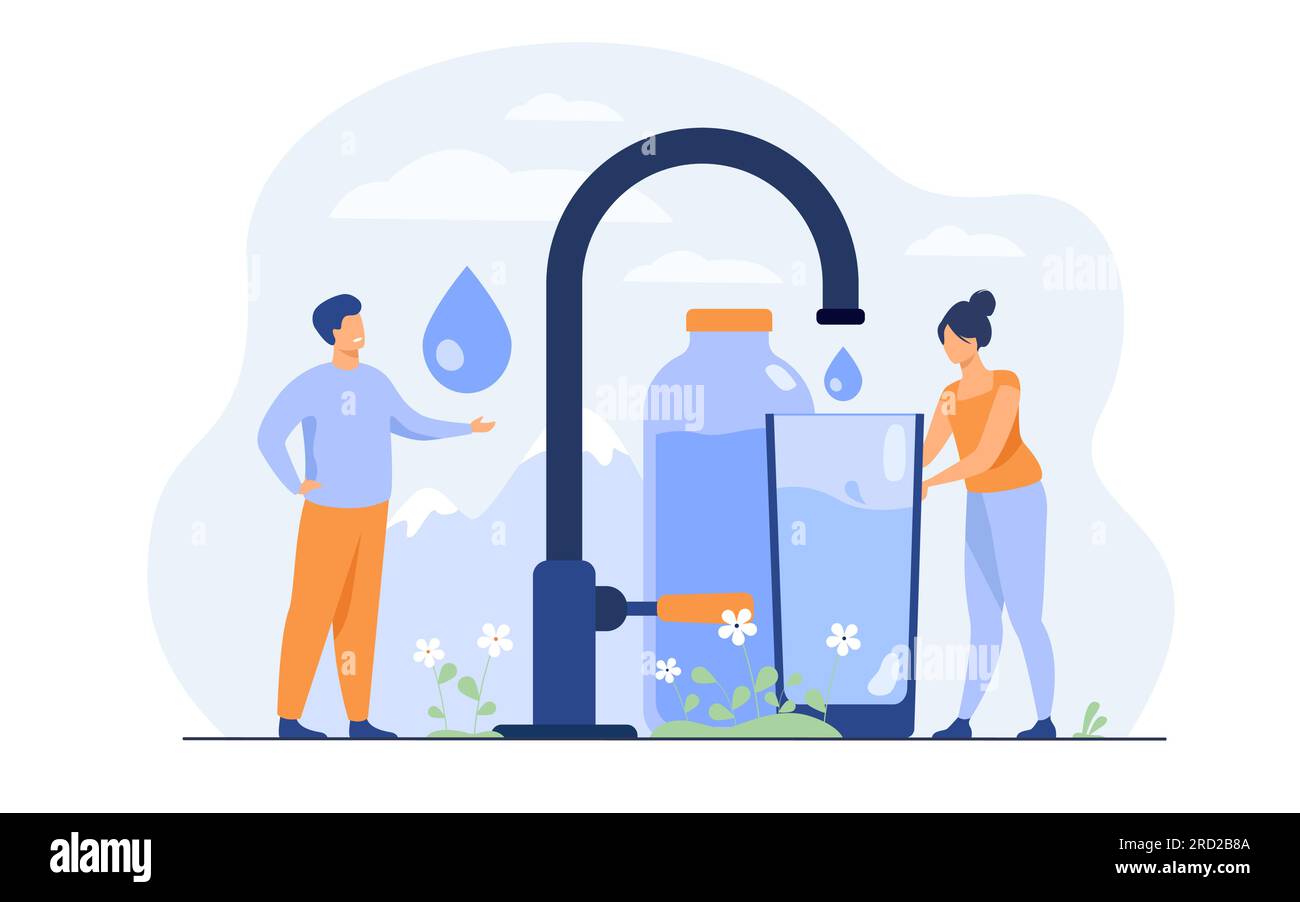 Woman drinking pure water Cut Out Stock Images & Pictures - Alamy