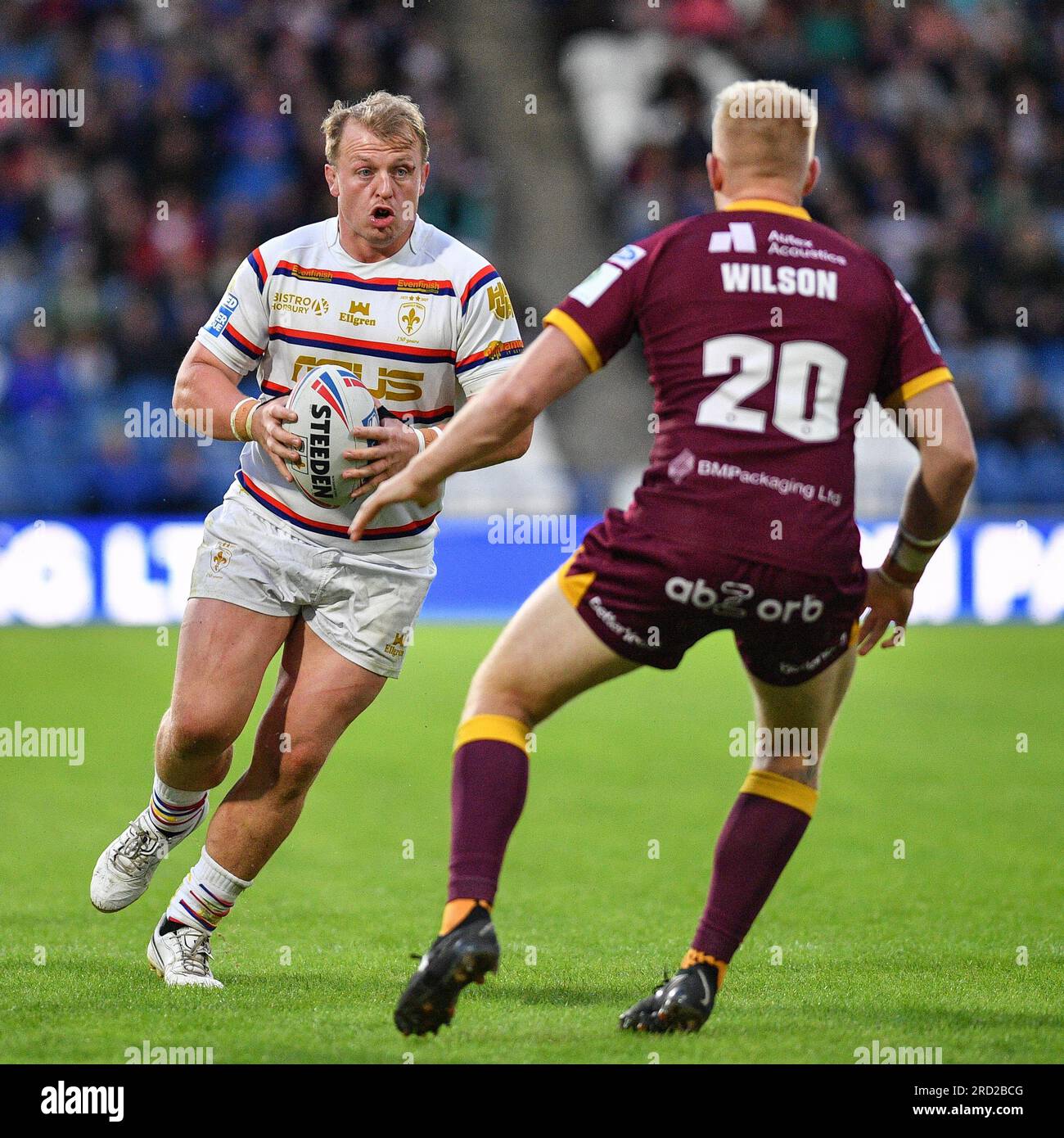 Huddersfield, England - 14th July 2023 -Wakefield Trinity's Eddie ...
