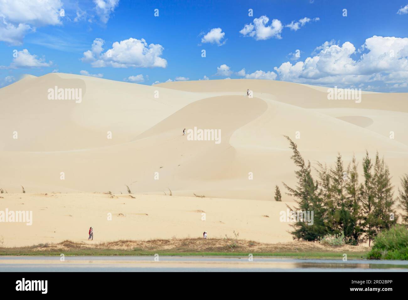 View of the majestic Mui Ne sand dunes near the Vietnamese town of Phan ...